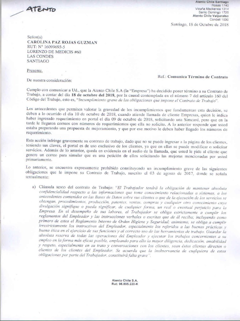 Termino de Contrato | PDF