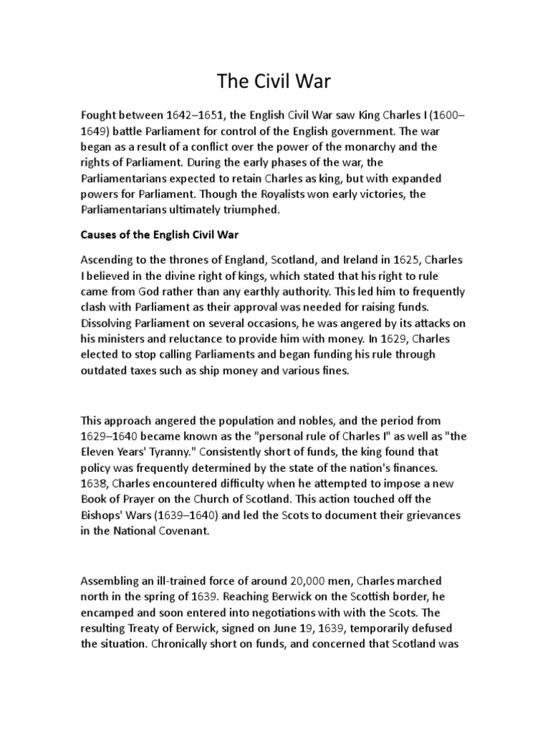 Civil War | PDF | English Civil War | Oliver Cromwell