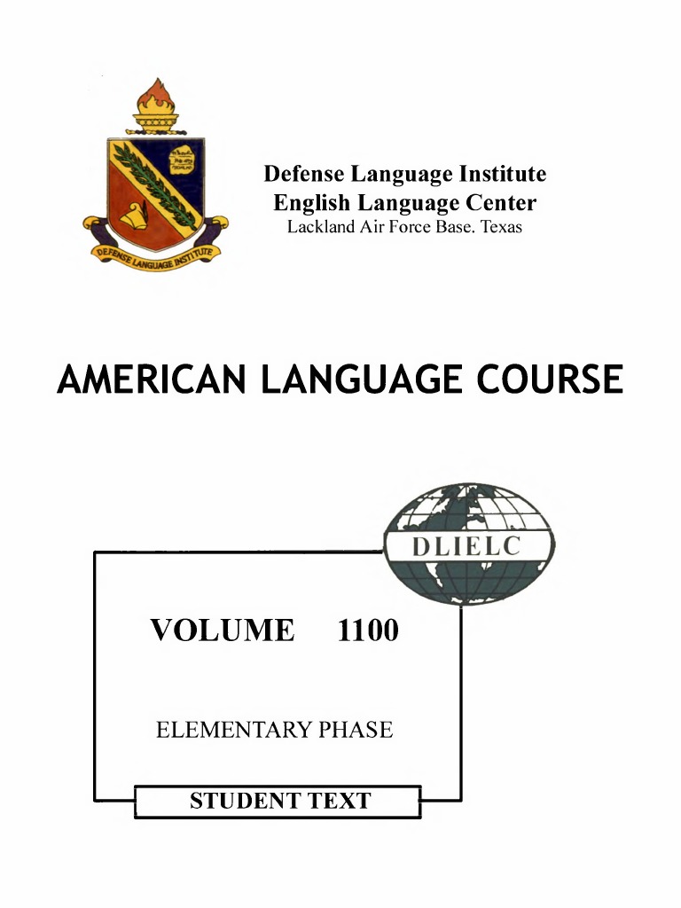 American Language Course Volume 1100 Elementary Phase | PDF | Homework ...