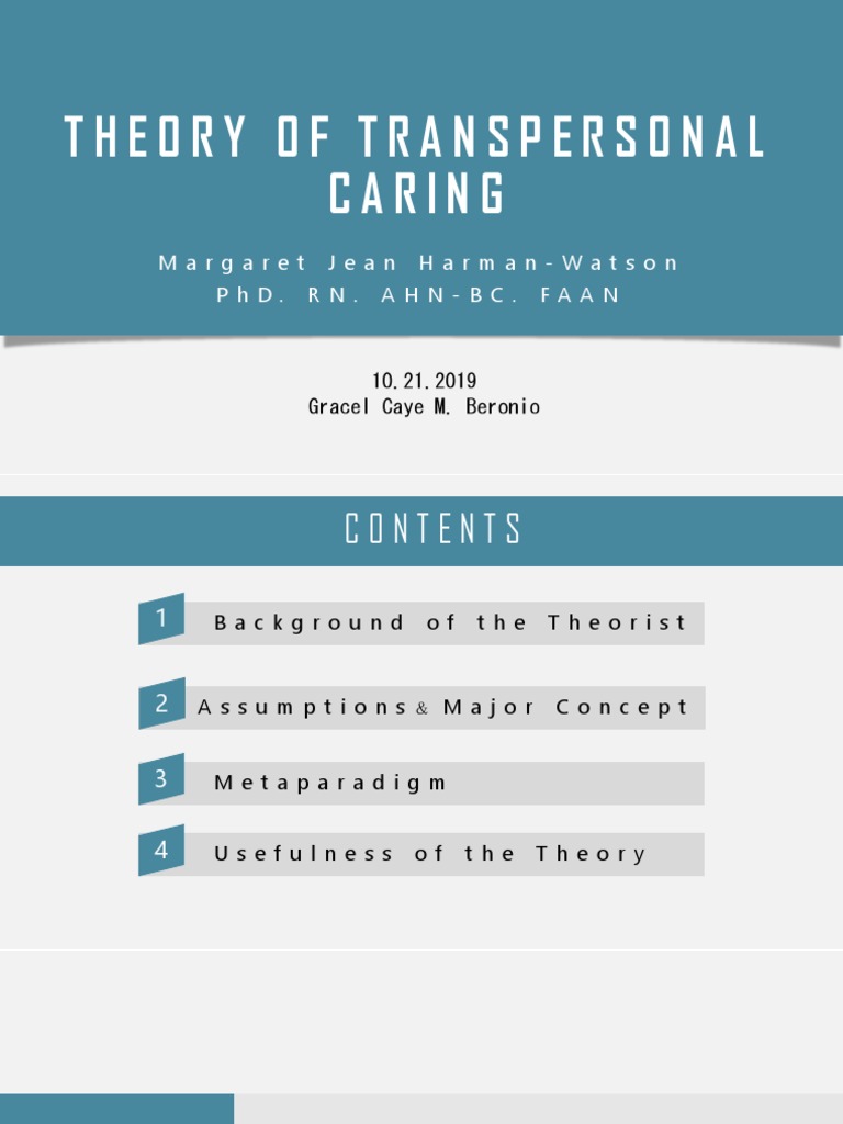 Jean Watson Report 8 TFN | Download Free PDF | Transpersonal Psychology | Nursing