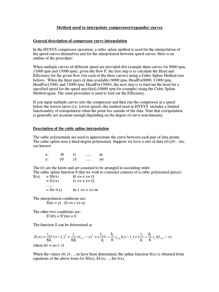 Cubic Spline Method Pdf Spline Mathematics Interpolation