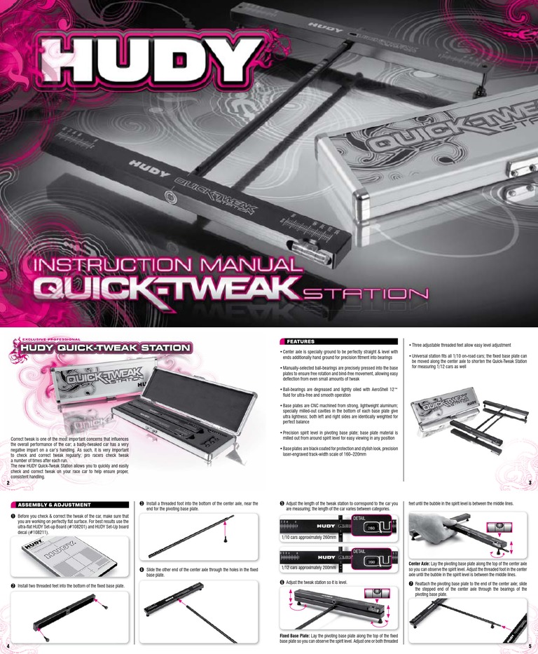 HUDY Quick-Tweak Station Instruction Manual | PDF | Suspension (Vehicle ...
