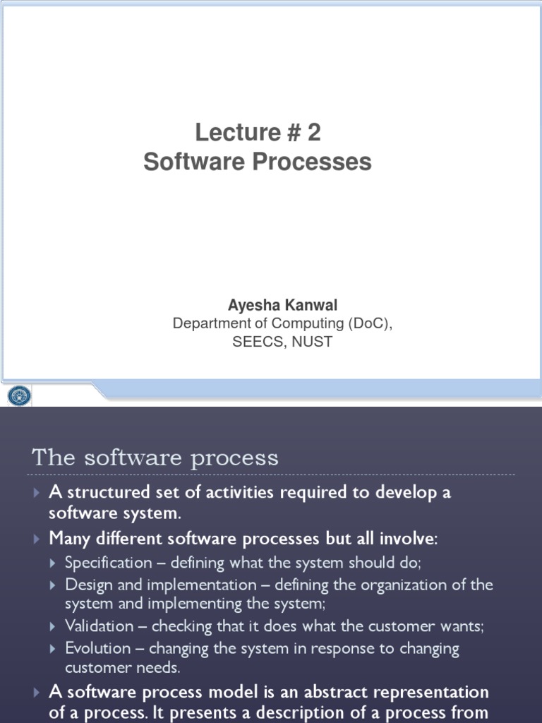 Lecture2 - Software Processes | PDF | Software Development Process | Systems Science