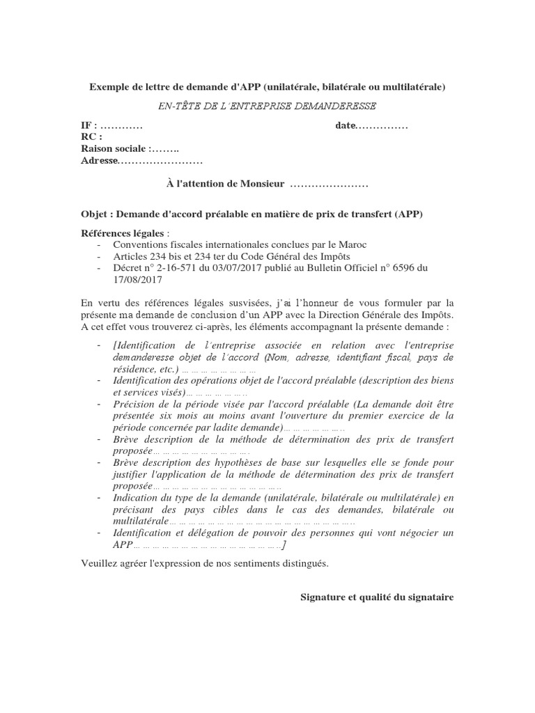 Demande d'accord préalable APP | PDF | Business | Gouvernement