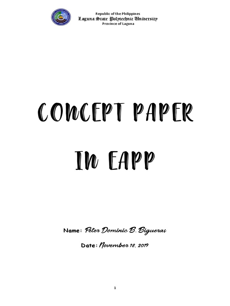 Concept Paper Eapp1 PDF | PDF | Leadership | Communication