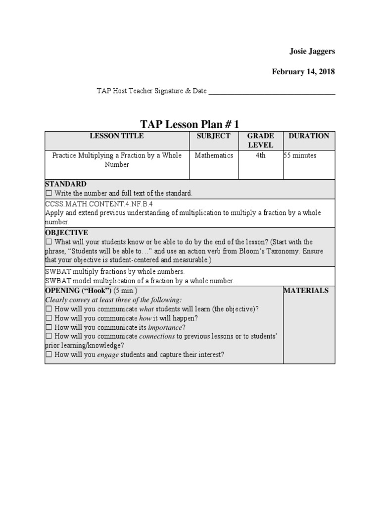 4th Grade Fraction Multiplication | PDF | Fraction (Mathematics ...