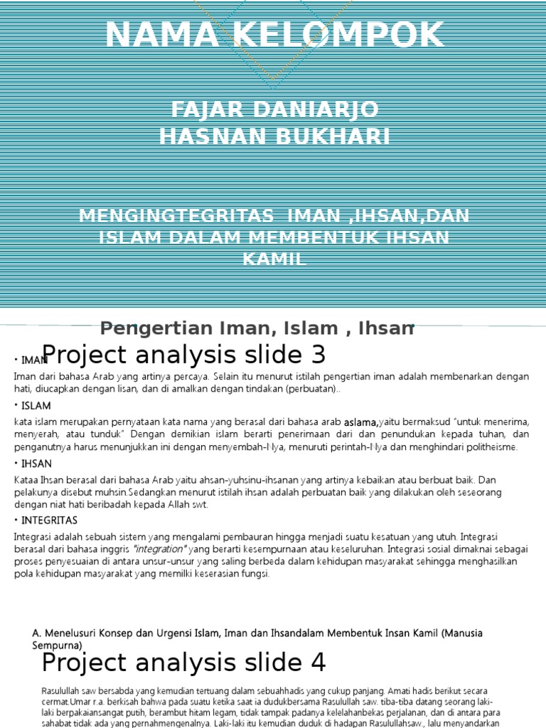 KEL 4 Mengimplementasikan Trilogi Islam | PDF | Filsafat | Agama & Spiritualitas