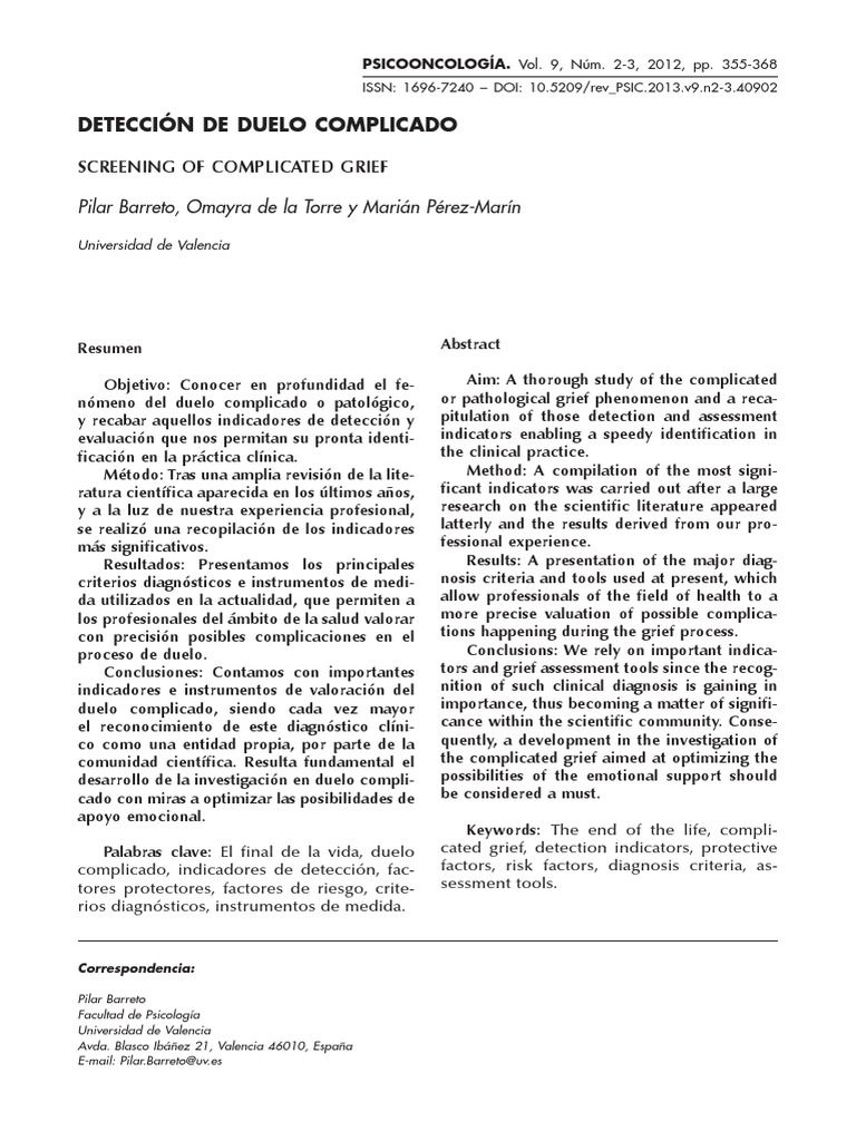 Proceso de Duelo | PDF | Manual Diagnóstico y Estadístico de los ...