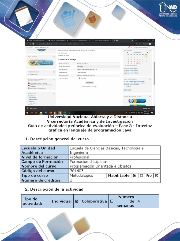 Guía de Actividades y Rúbrica de Evaluación - Fase 3 - Interfaz Gráfica en Lenguaje de ...