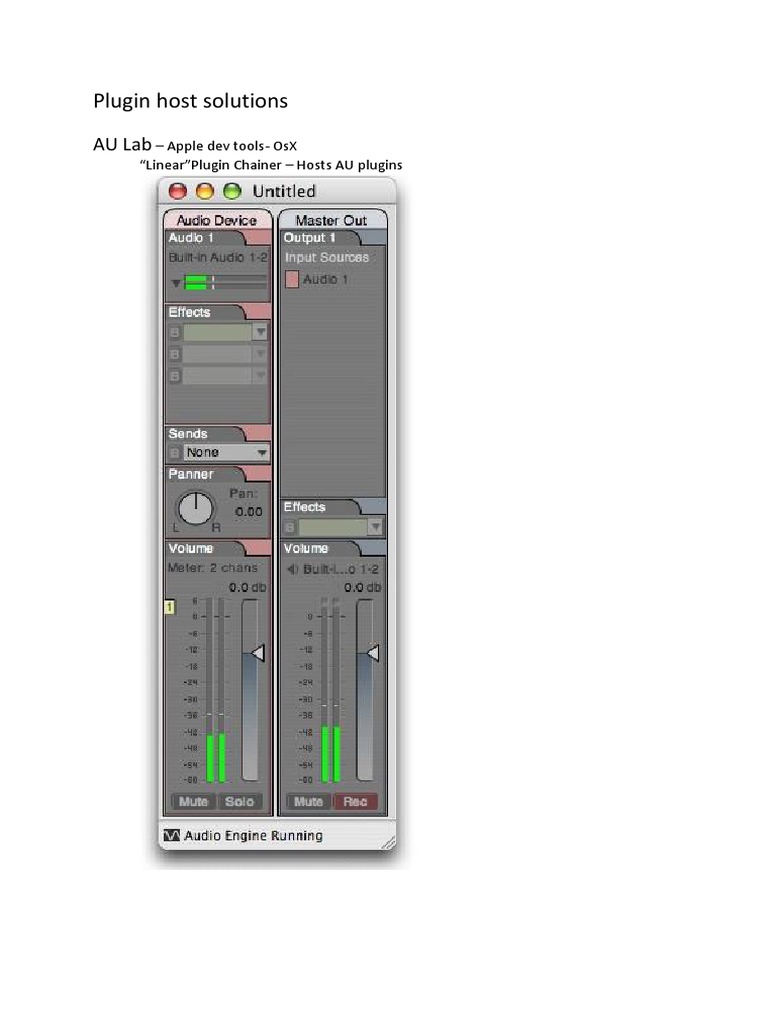 Plugin Hosts for VST and AU Solutions | PDF