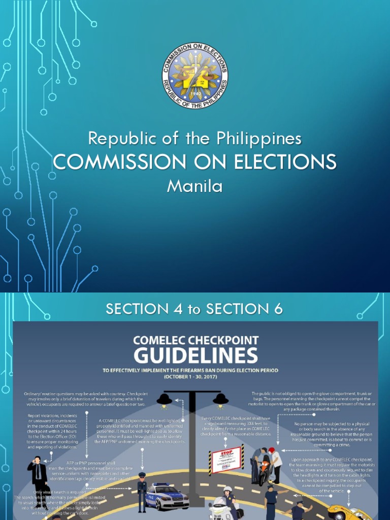 Guidelines for COMELEC Checkpoints | PDF | Arrest | Search Warrant
