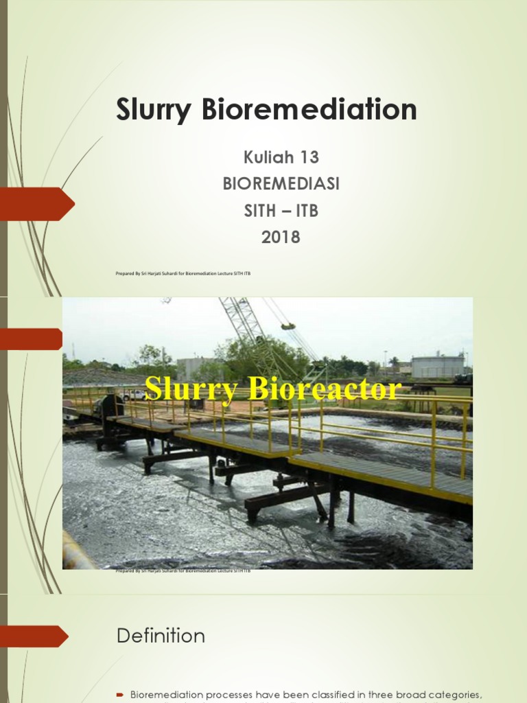 Slurry Bioremediation: An Overview of the Technique, Process, and ...