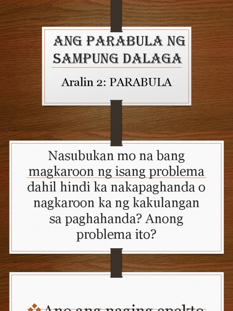 PPT.. Ang Parabula NG Sampung Dalaga | PDF