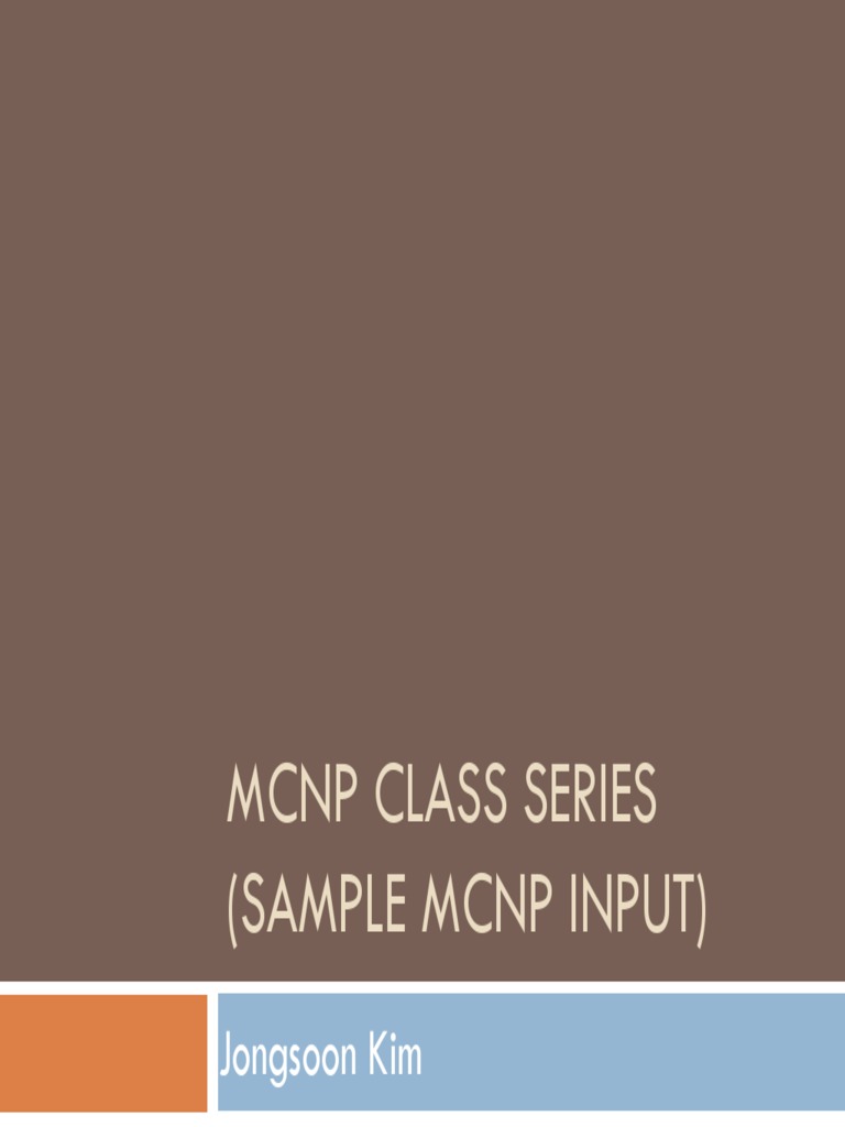 MCNP | PDF | Neutron | Electron