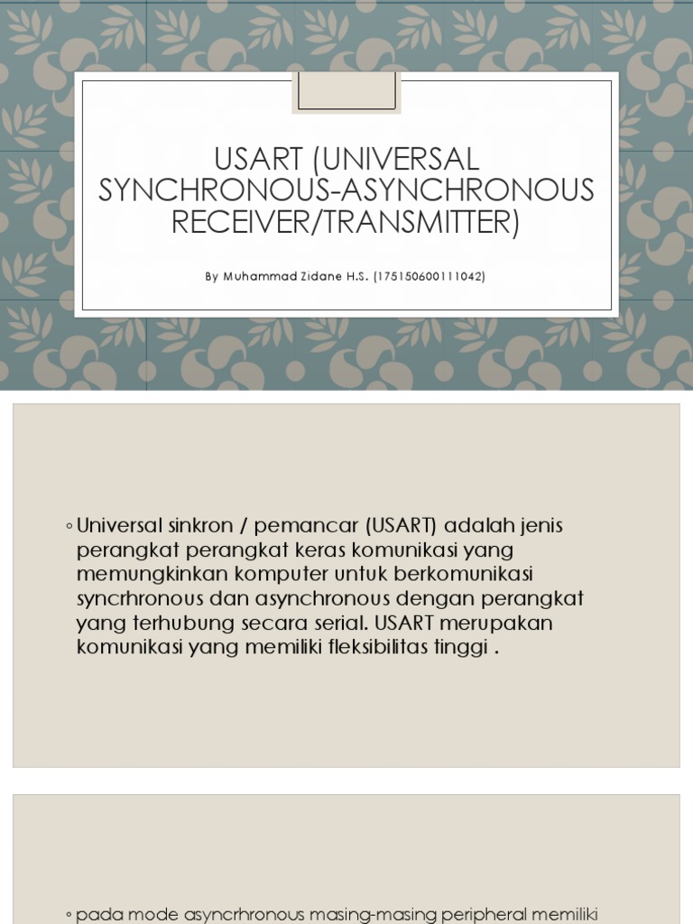 USART (Universal Synchronous-Asynchronous Receiver/Transmitter) | PDF