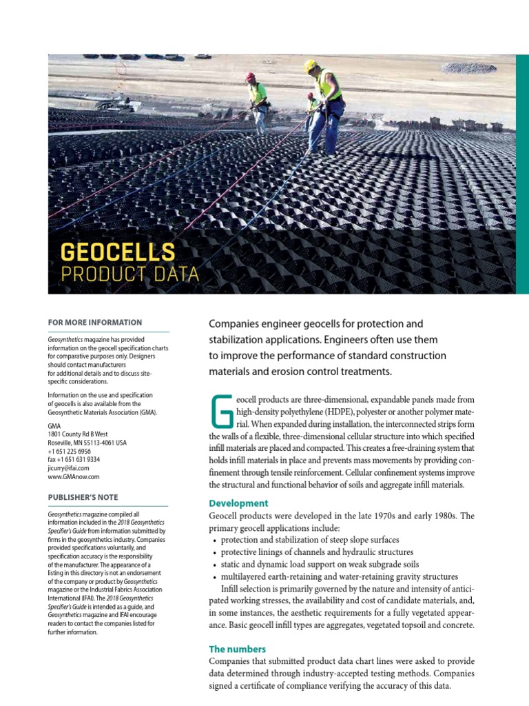 Geocells: Product Data | Download Free PDF | Engineering | Infrastructure