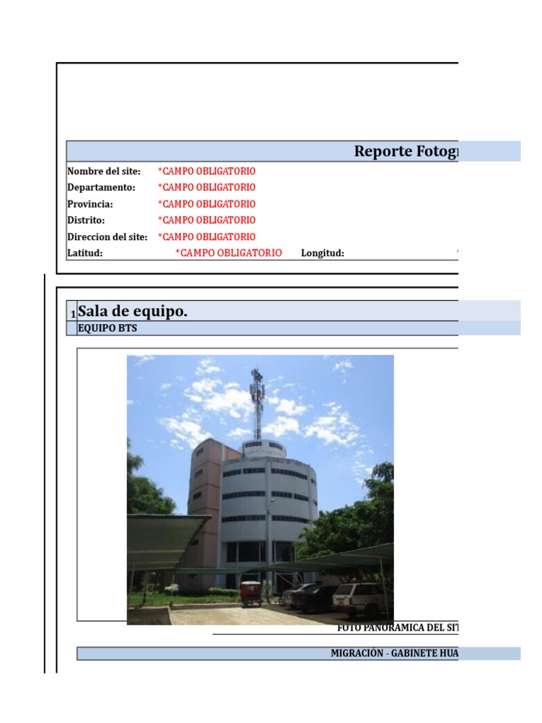 Reporte Fotografico - Modelo | PDF | Equipo de telecomunicaciones ...