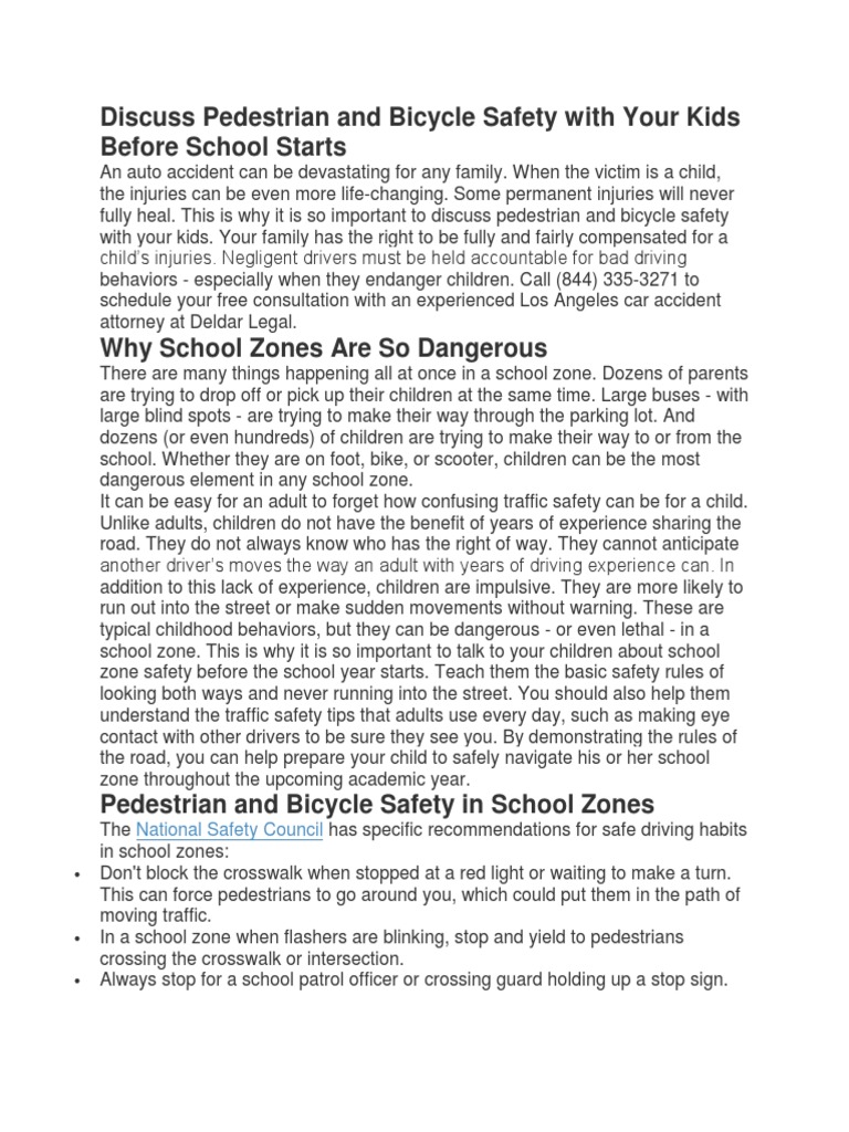 Pedestrian and Bike Safety | PDF | Traffic | Road Safety