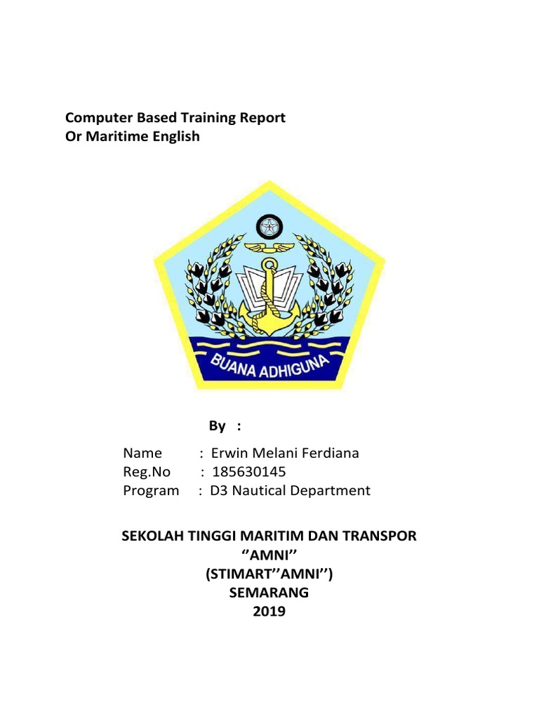 Computer Based Training Report or Maritime English | PDF | Ships ...
