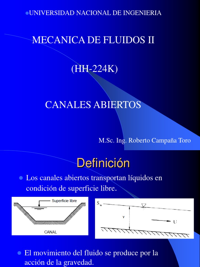 Mecanica de Fluidos | PDF | Canal | Masa