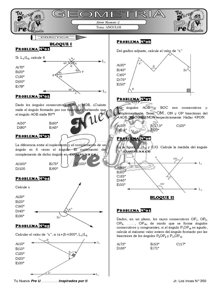 Angulos Especial 5 PDF | PDF | Espacio | Geometría Elemental