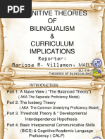 Jim Cummins' Theories on Bilingualism | PDF | First Language | Minority ...