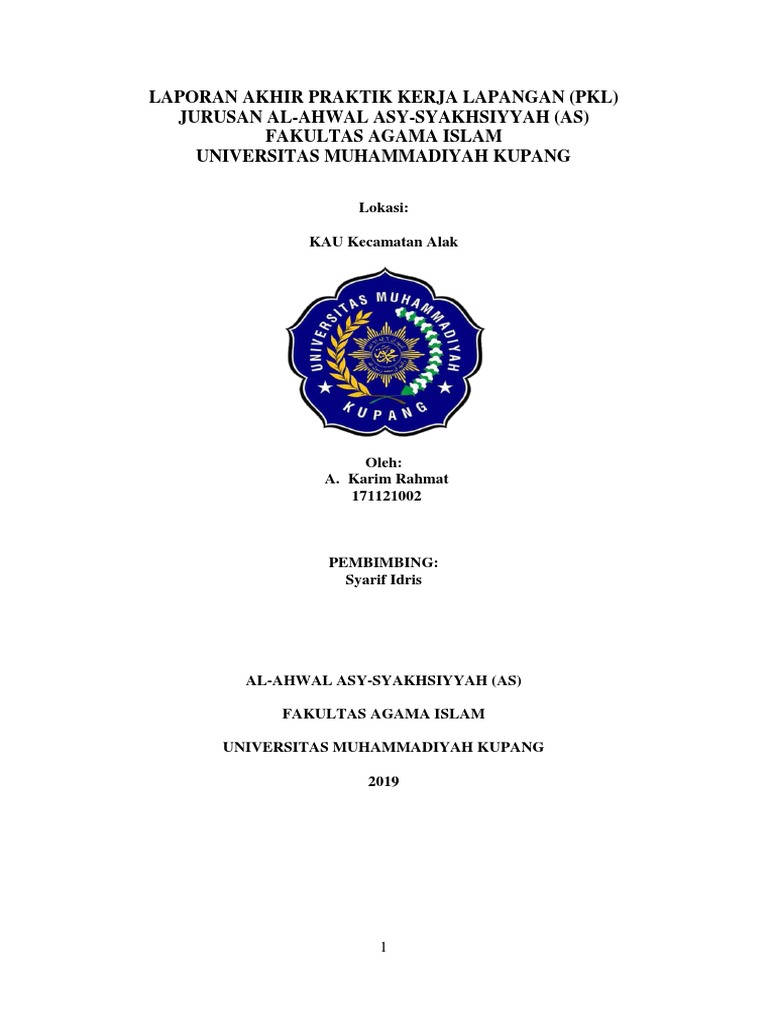 Laporan Akhir Praktik Kerja Lapangan | PDF