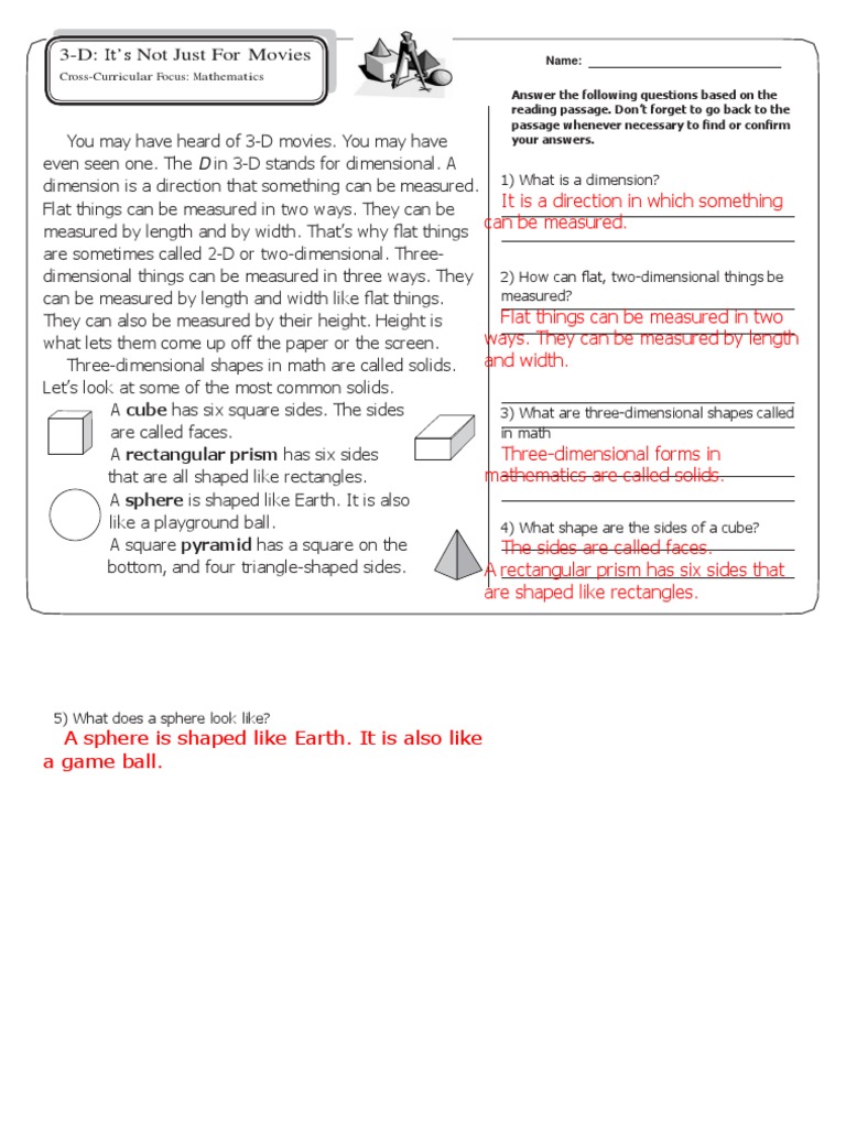3D Shapes in Mathematics: Exploring Cubes, Rectangular Prisms, Spheres ...