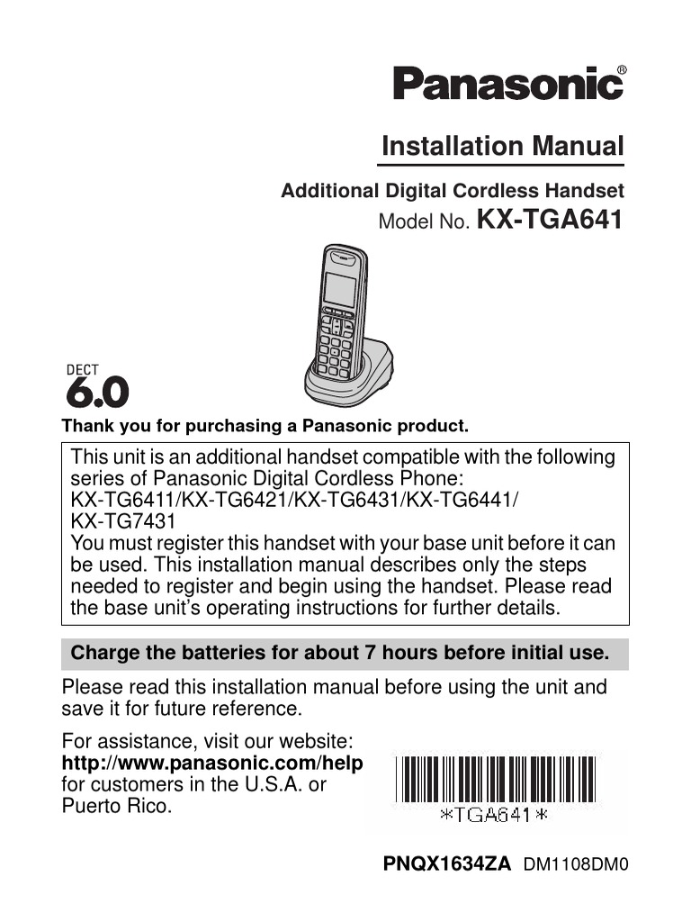 Kx-Tga641 en Om PDF | PDF | Electromagnetic Interference | Hearing Aid
