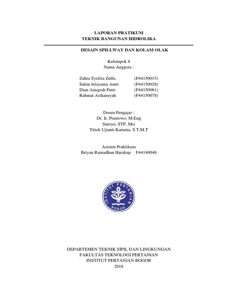 Laporan Spillway Dan Kolam Olak | PDF