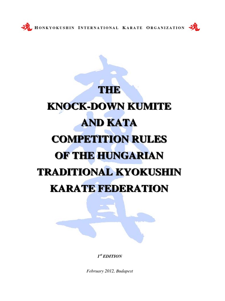 Kyokushin Karate Competition Rules | PDF | Referee | Competition