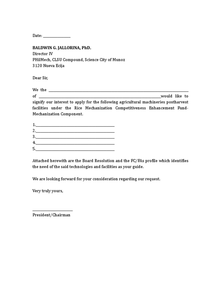 Pro Forma Letter of Intent | PDF