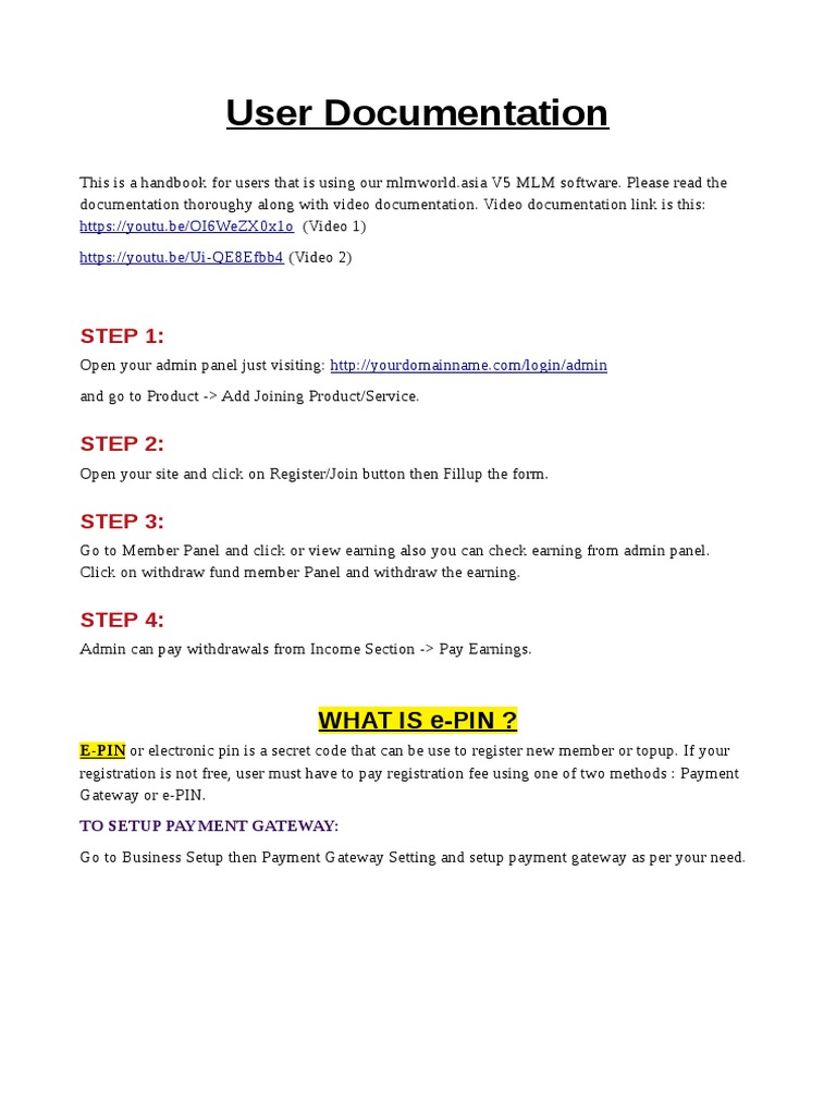 MLM Software User Guide V5 | PDF