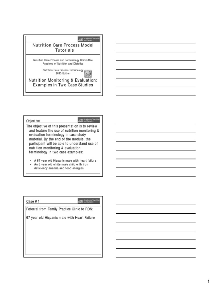Nutrition Care Process Model Tutorials: Nutrition Monitoring ...