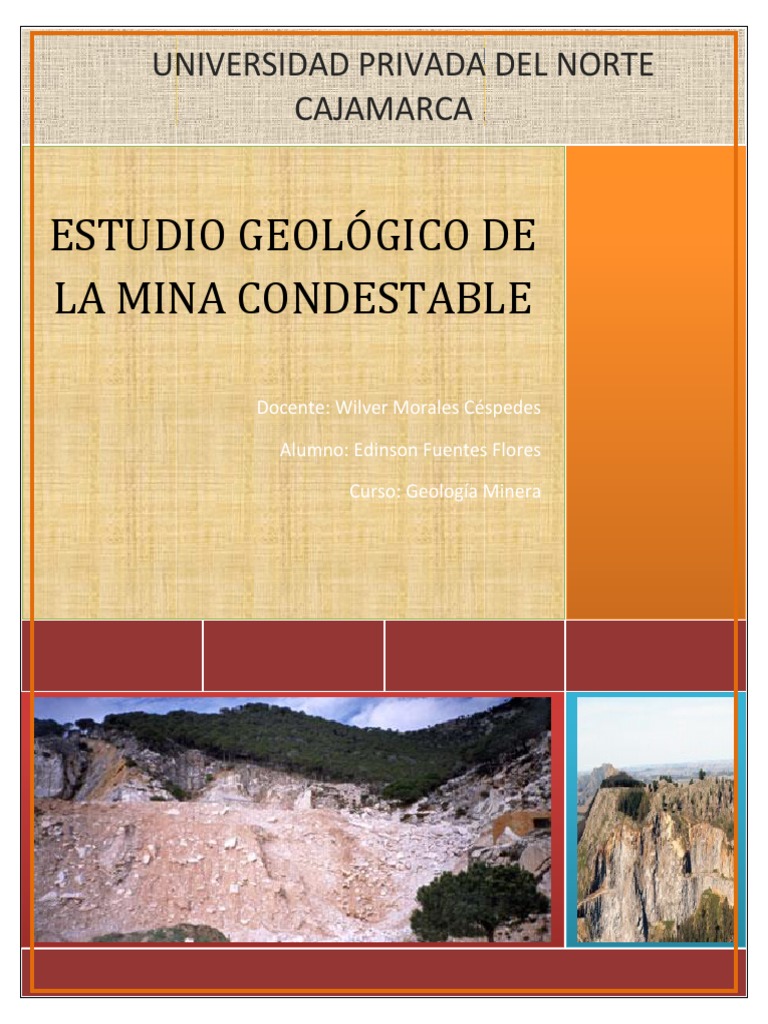 Estudio Geologico de La Mina Condestable | PDF | Roca (geología) | Basalto
