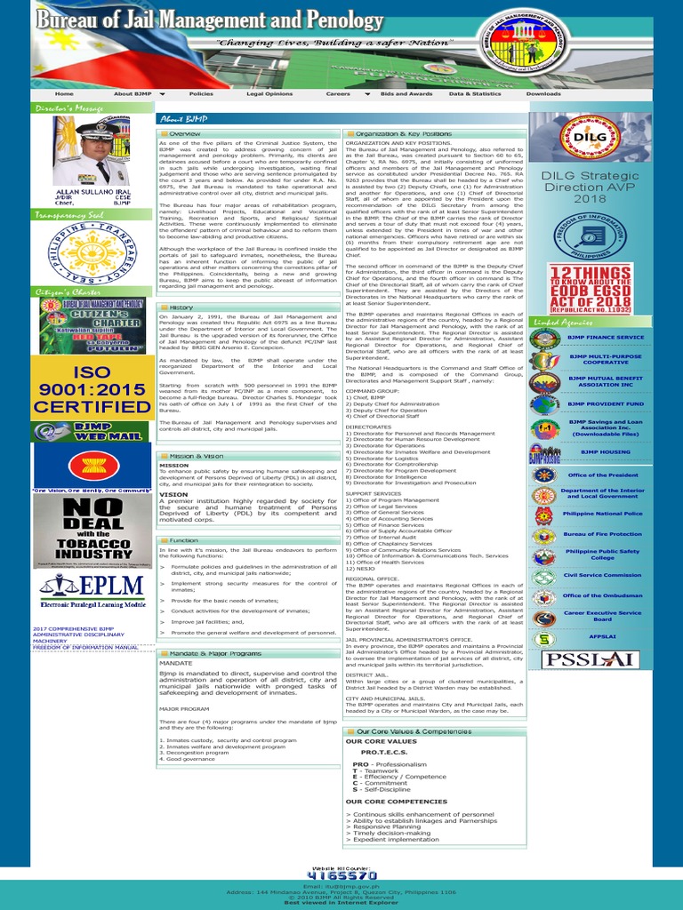 BJMP Official Website | PDF | Prison | Criminal Law