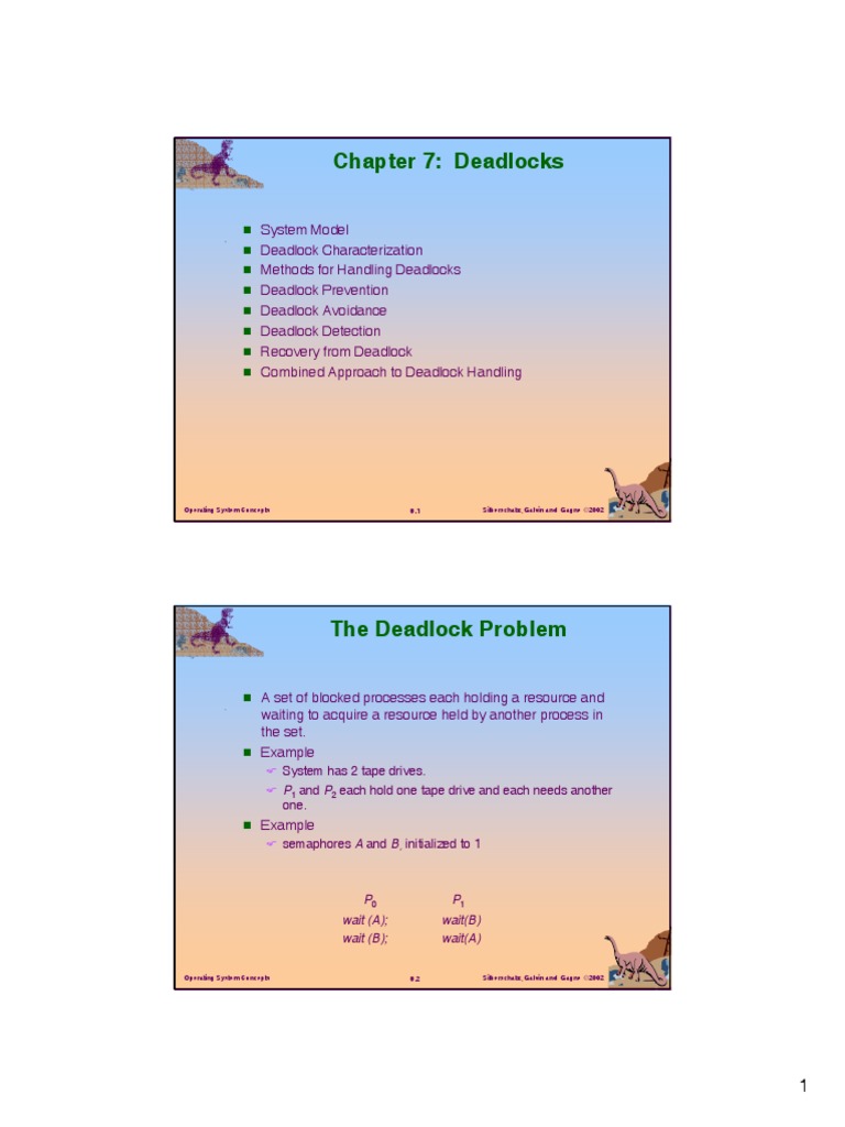 Chapter 7: Deadlocks | PDF | Areas Of Computer Science | Theoretical Computer Science