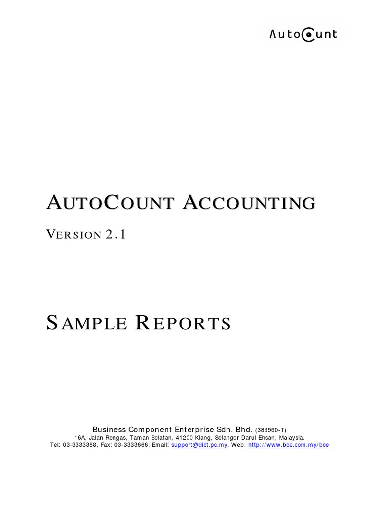 Autocount PDF | PDF | Debits And Credits | Depreciation