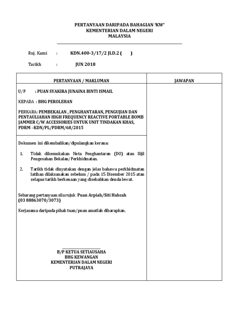 Borang Kuiri | PDF