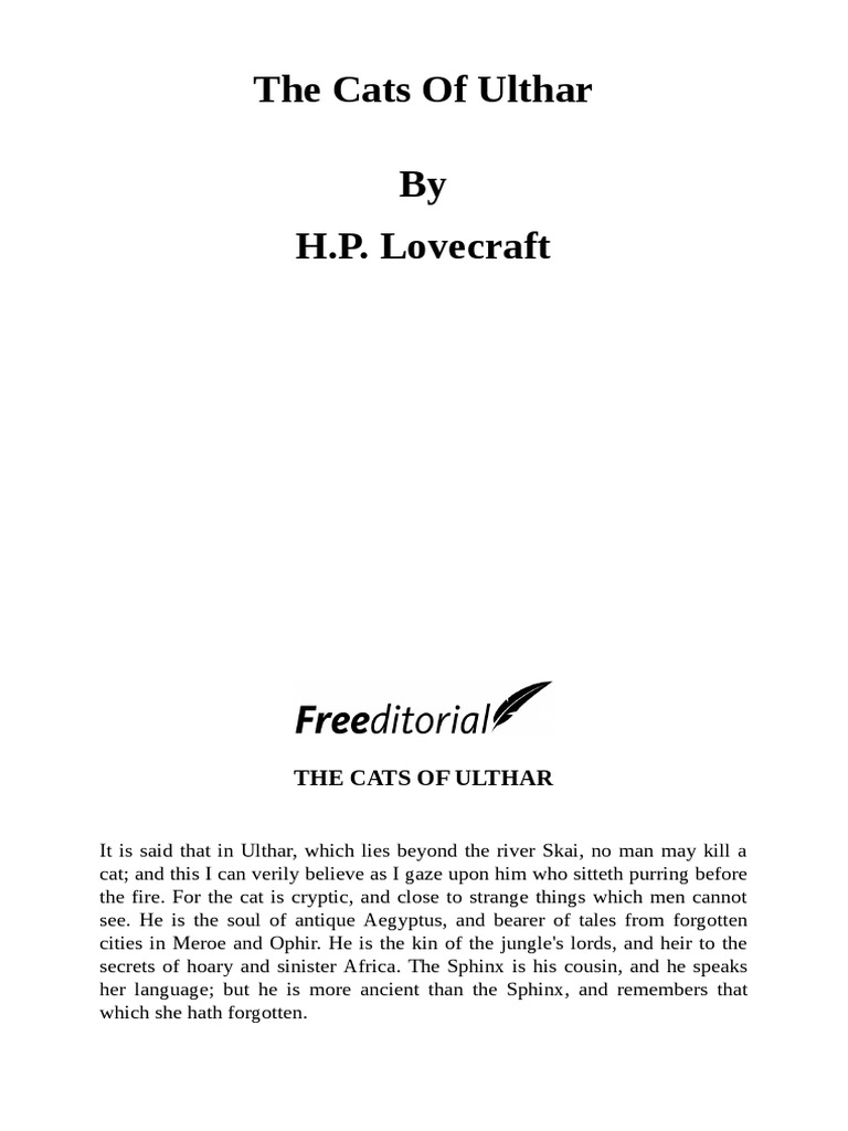 The Cats of Ulthar | PDF
