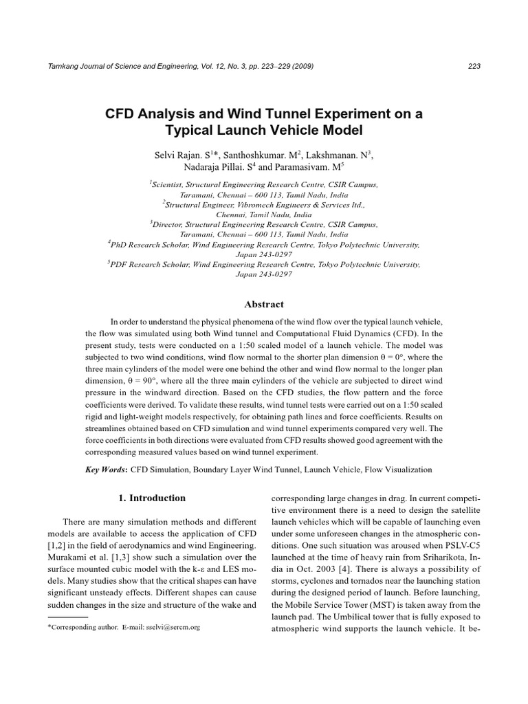 01 Ae9603 PDF | PDF | Wind Tunnel | Computational Fluid Dynamics