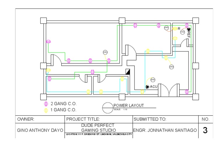 Electrical Layout and Power Distribution Plan for Dude Perfect Gaming ...