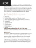 Bank Loan Project Report Format Guide | PDF | Corporations | Banks