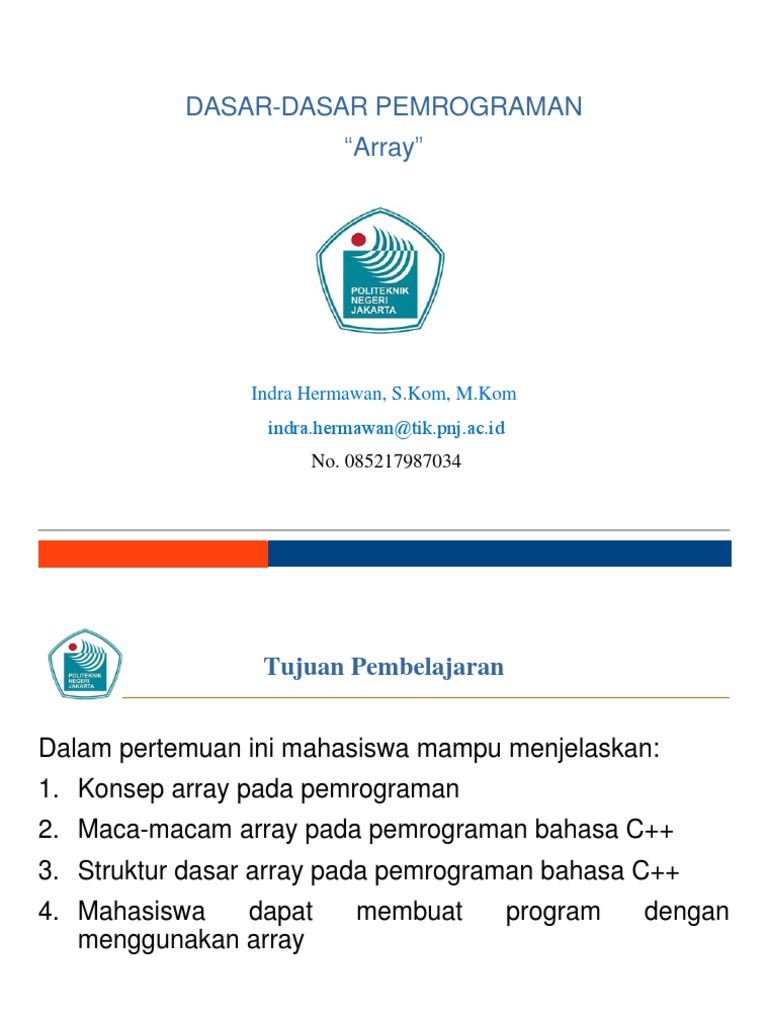 Panduan Array dalam Pemrograman C++ | PDF