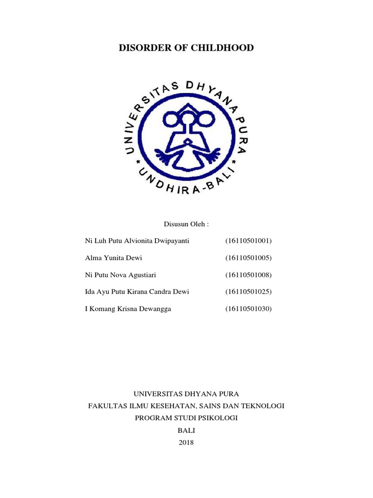 Paper Disorder of Childhood | PDF