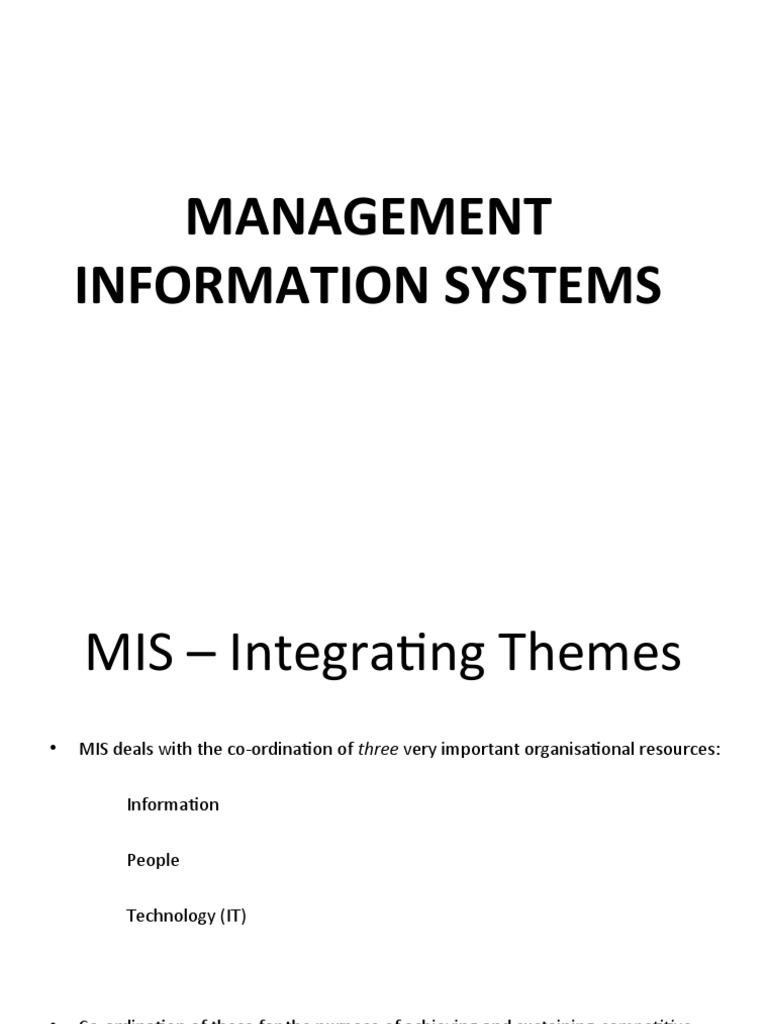 Understanding Management Information Systems | PDF | Management ...