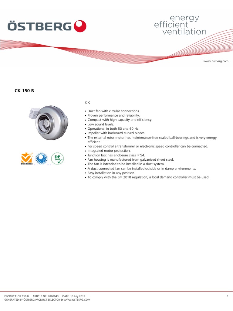 Product Specifications and Technical Details for the Ostberg CK 150 B ...