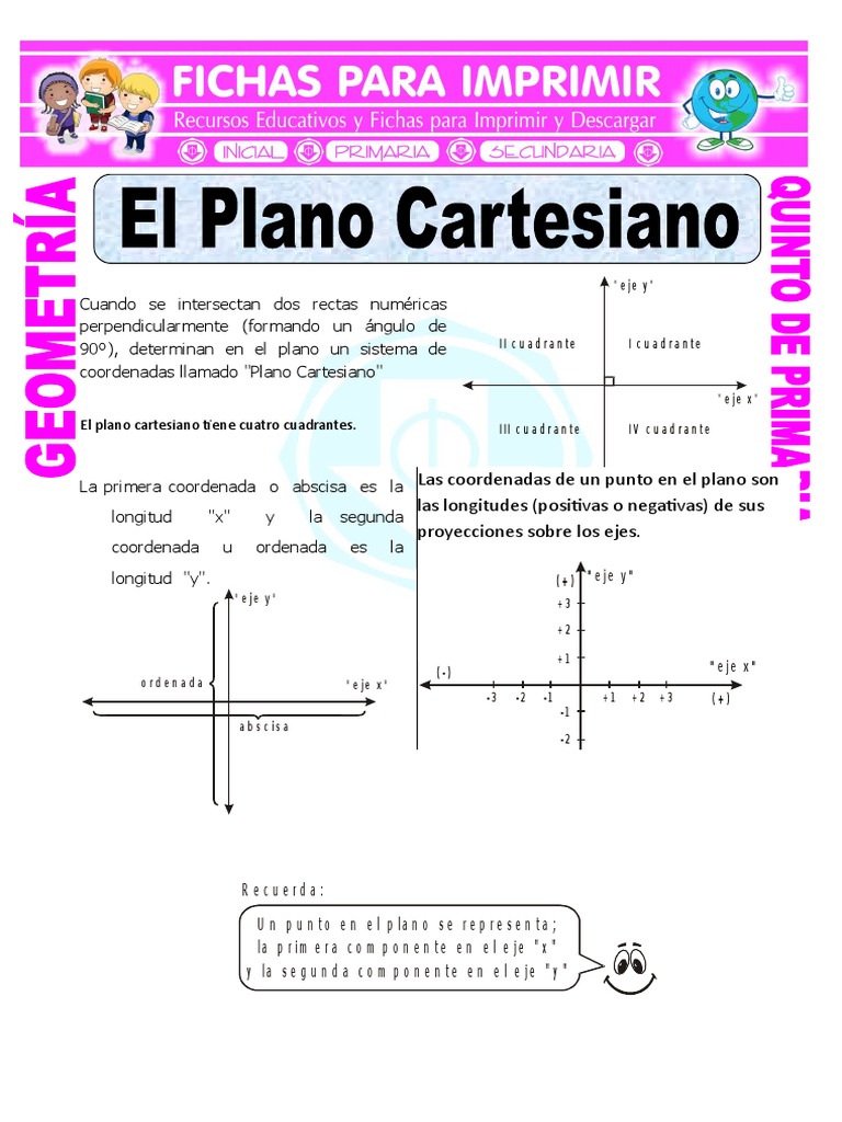 El Plano Cartesiano para Quinto de Primaria | PDF | Sistema de ...