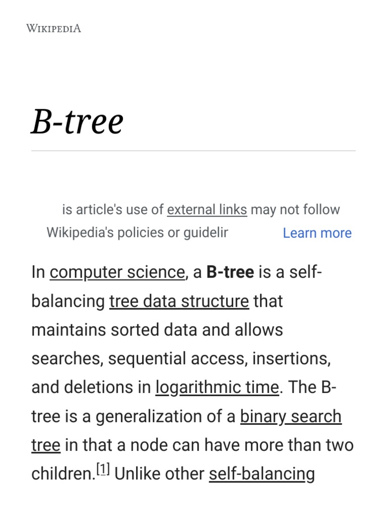 B Tree | PDF | Database Index | Computer Data