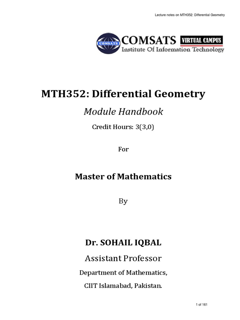Differential Geometry | PDF | Differential Form | Derivative